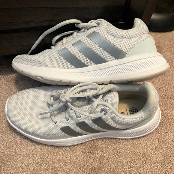 adidas | Shoes | Adidas Womens Cloudfoam Comfort Sneakers Blue | Poshmark